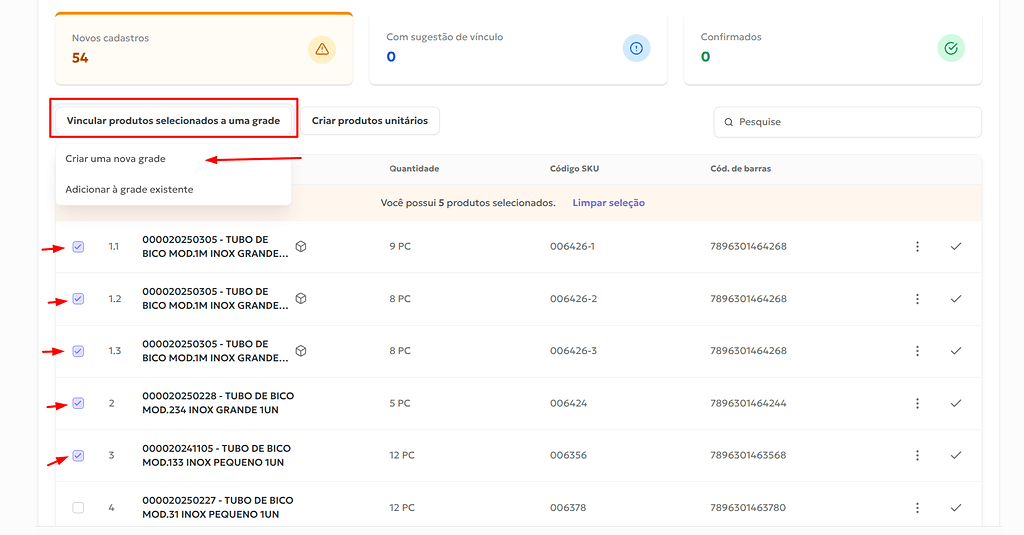 Como juntar diversos produtos diferentes em uma mesma grade durante a ...